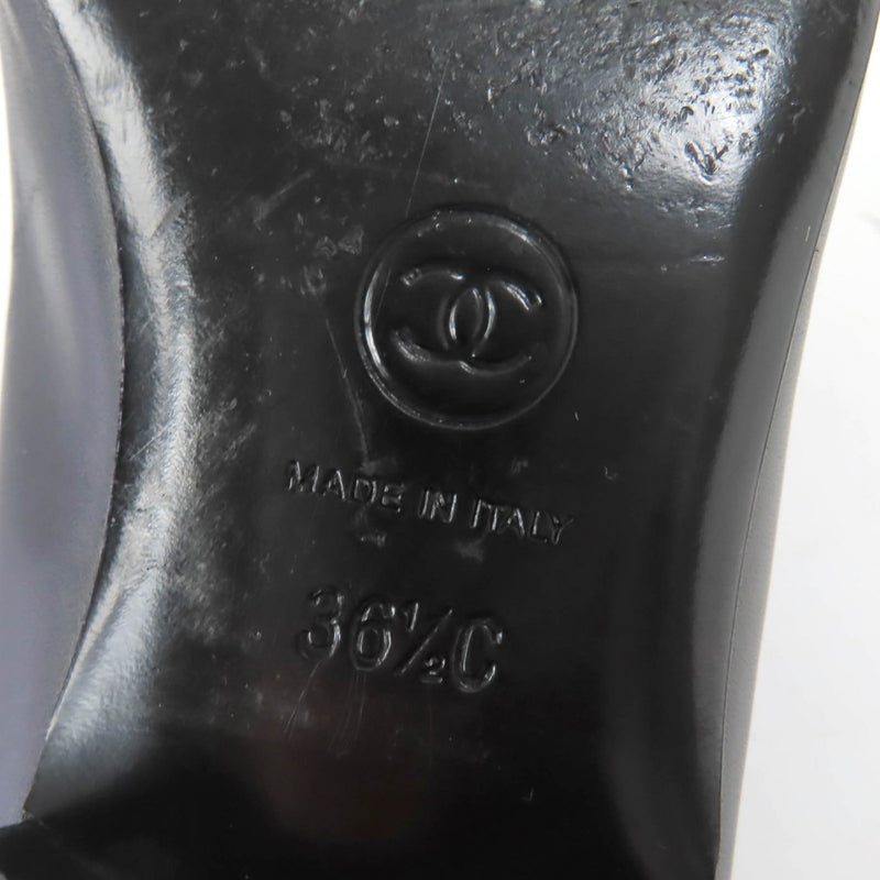 CHANEL Black loafers Women COCO Mark Chain Leather シャネル ブラック ローファー レディ ...