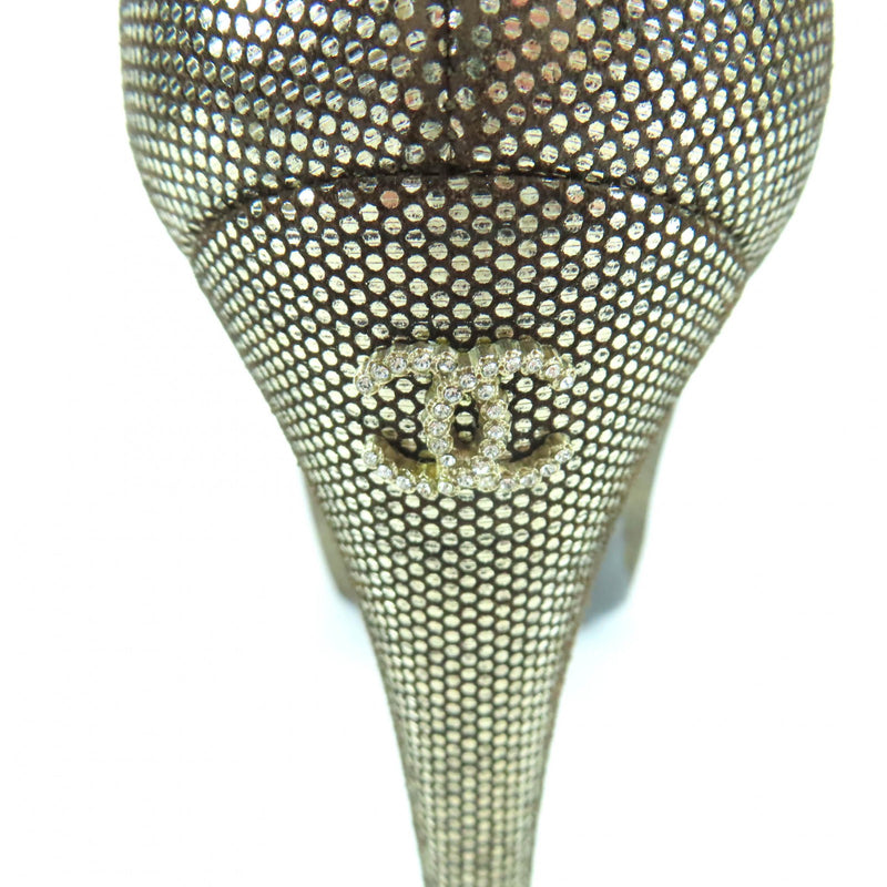 CHANEL pumps Women Almond toe with rhinestone COCO Mark シャネル パンプス レディー ...